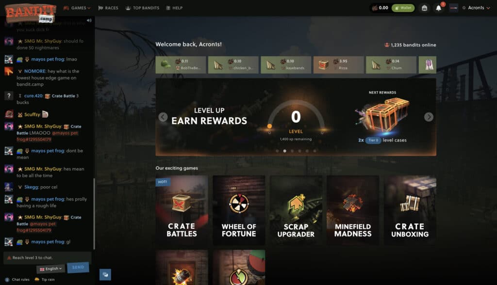 BanditCamp » Best RUST Gambling Site 2023 » CSGOFLY